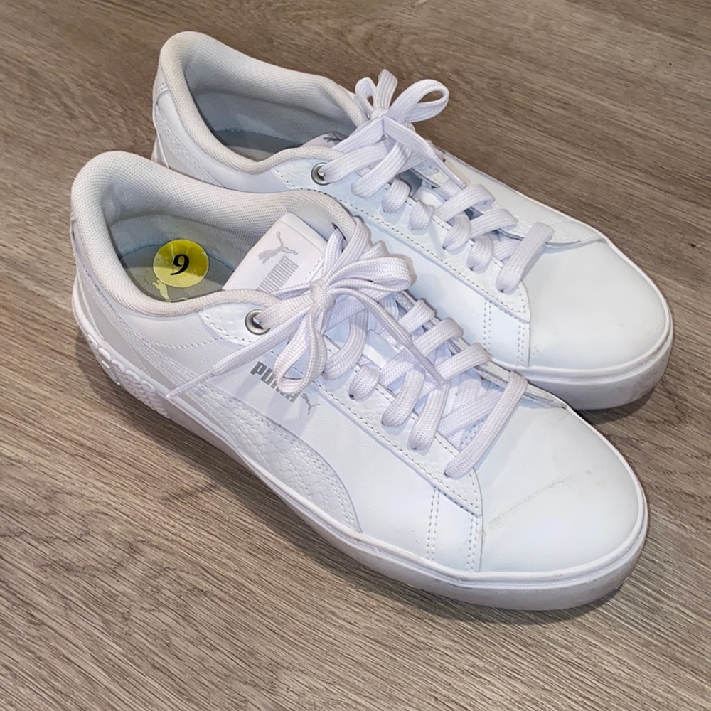 Puma Smash Platform V2 White Sneakers - Gem